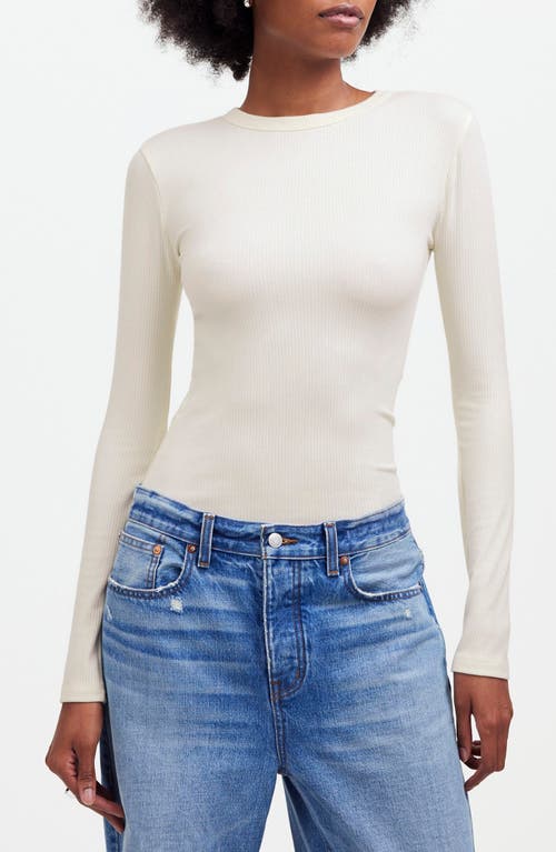 MADEWELL Madewell Drapey Long Sleeve Rib T-Shirt